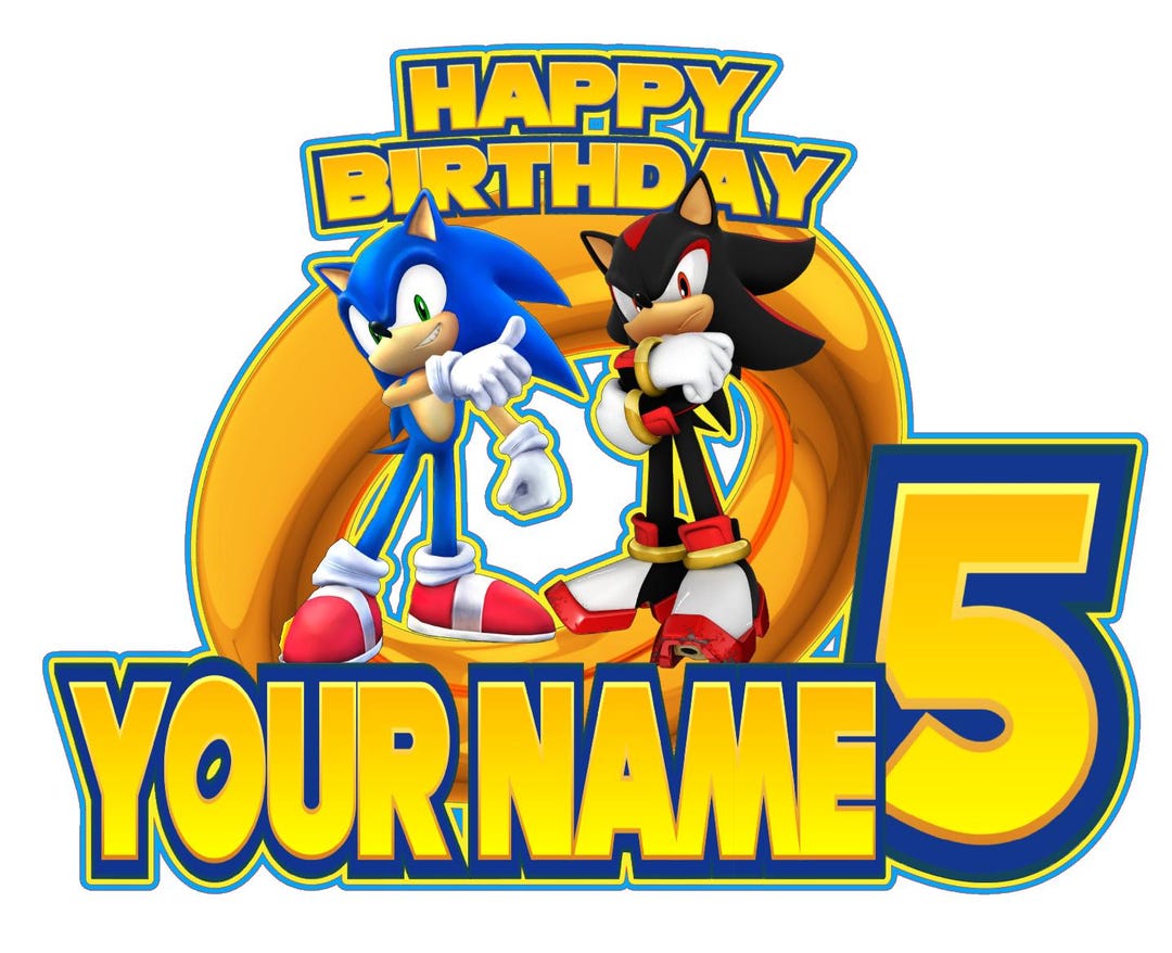 Custom Cake Topper Inspired by Sonic the Hedgehog and Shadow, Superhero ...