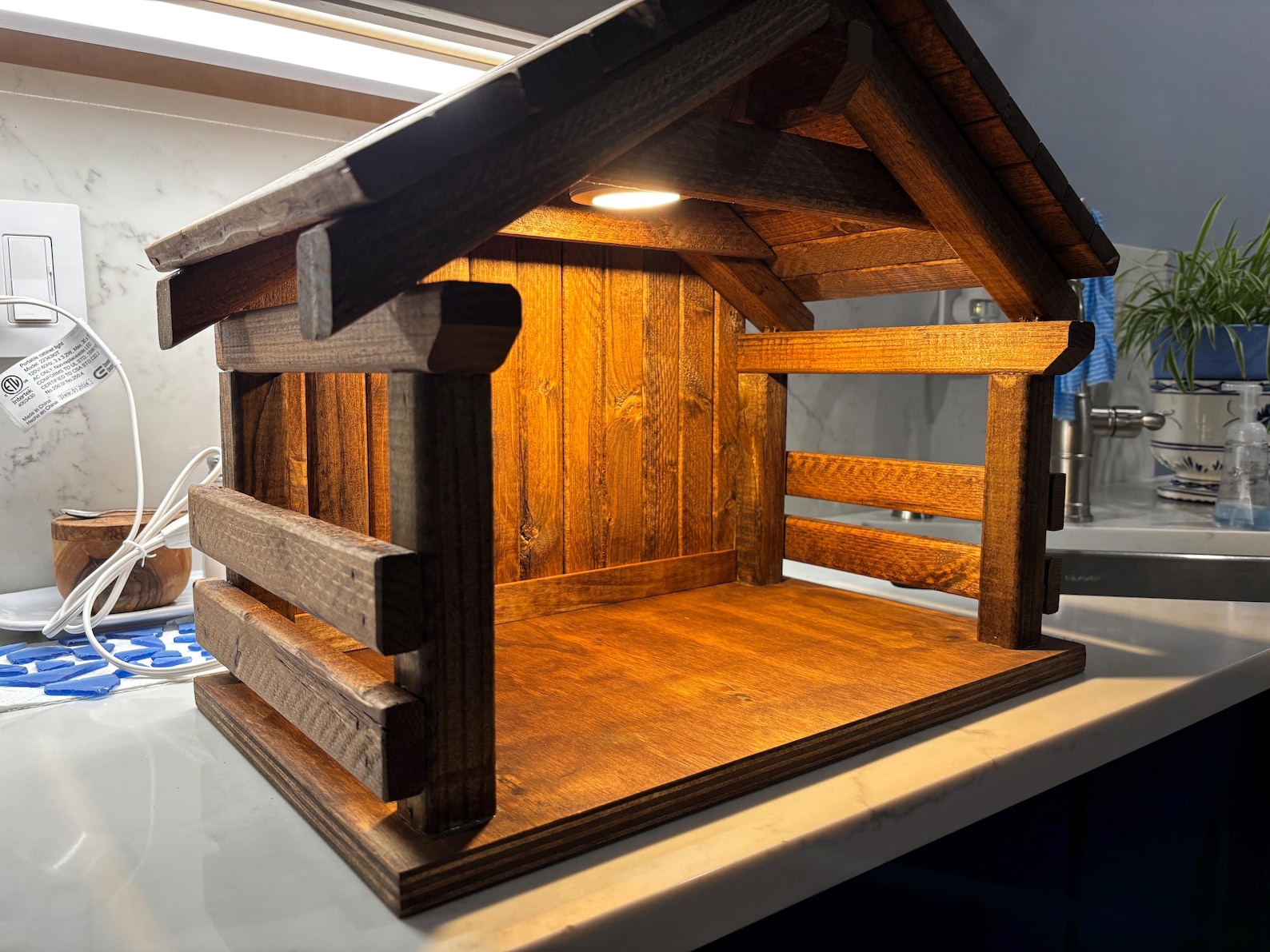 Handcrafted Rustic Wooden Manger - Medium Size Nativity Stable for Christmas Decorations - Etsy