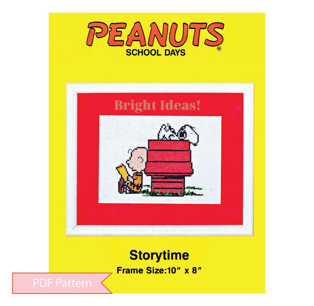 Charlie Brown Peanuts Vintage Storytime Cross Stitch • Peanuts • Snoopy ...