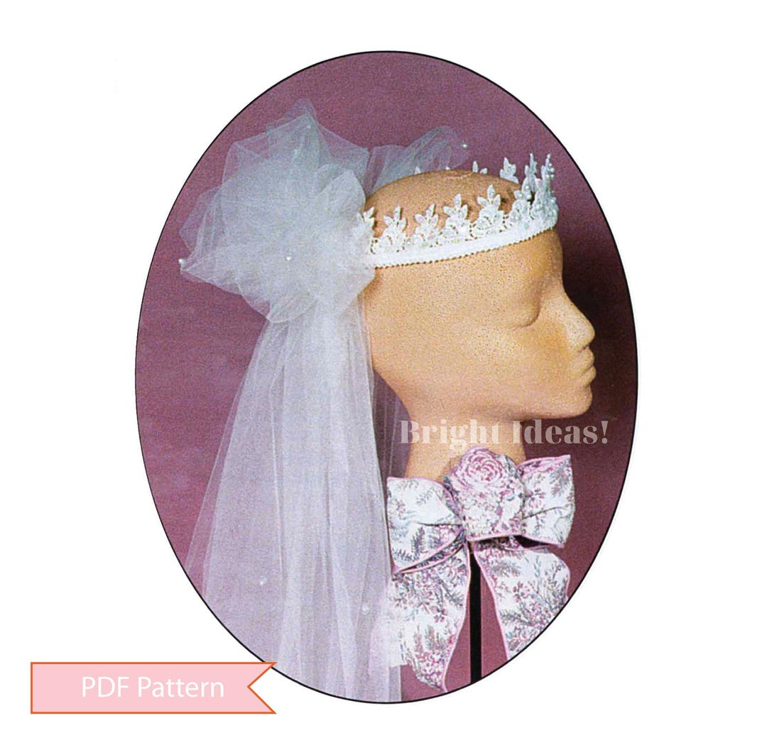 Bridal Headpiece Pattern • DIY Bridal Veil Pattern • Wedding Bridal ...