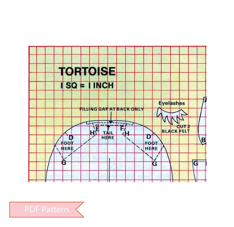 Vintage Turtle Sewing Pattern Tortoise Pouffe Tortoise Pattern Turtle ...