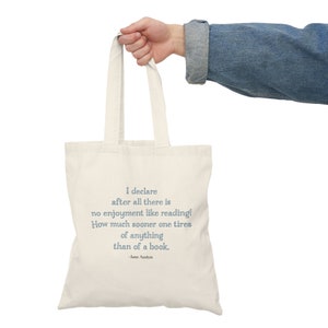 Pride and Prejudice Quote Tote Bag, Book Bag, Literary, Jane Austen, - Etsy