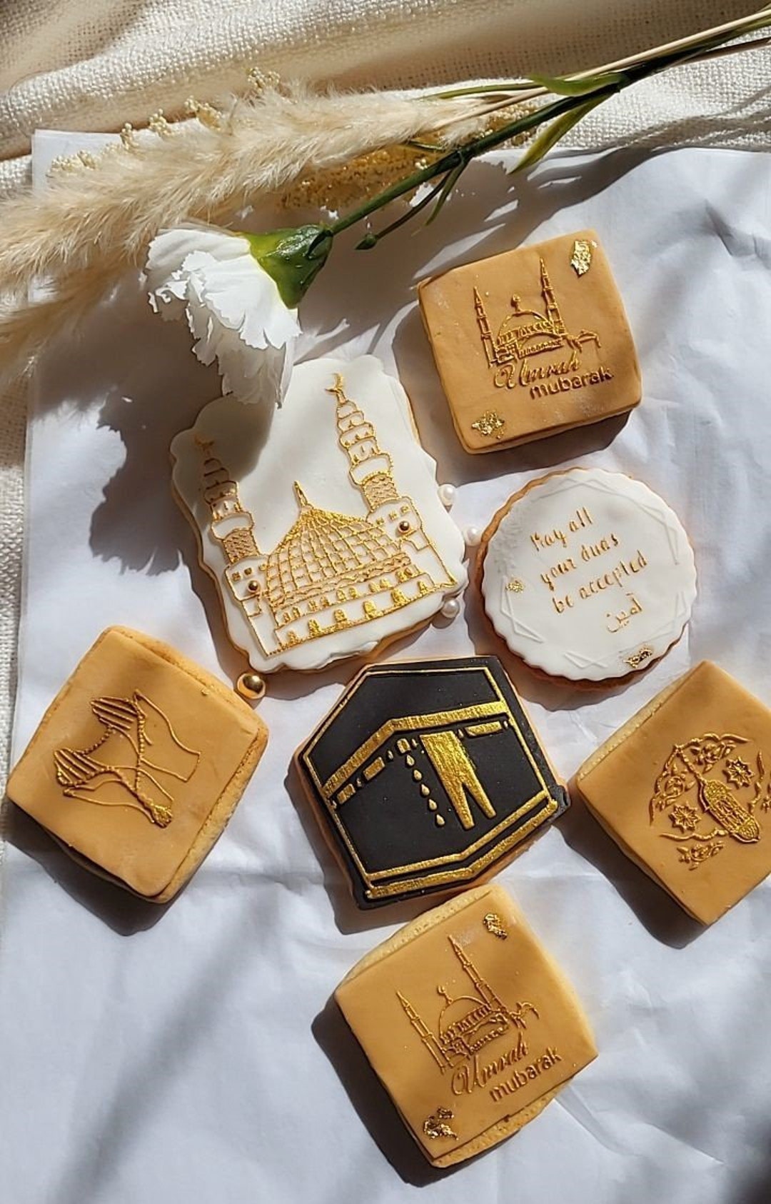 Umrah Mubarak Cookie Gift Box: Islamic Fondant Cookies - Etsy UK