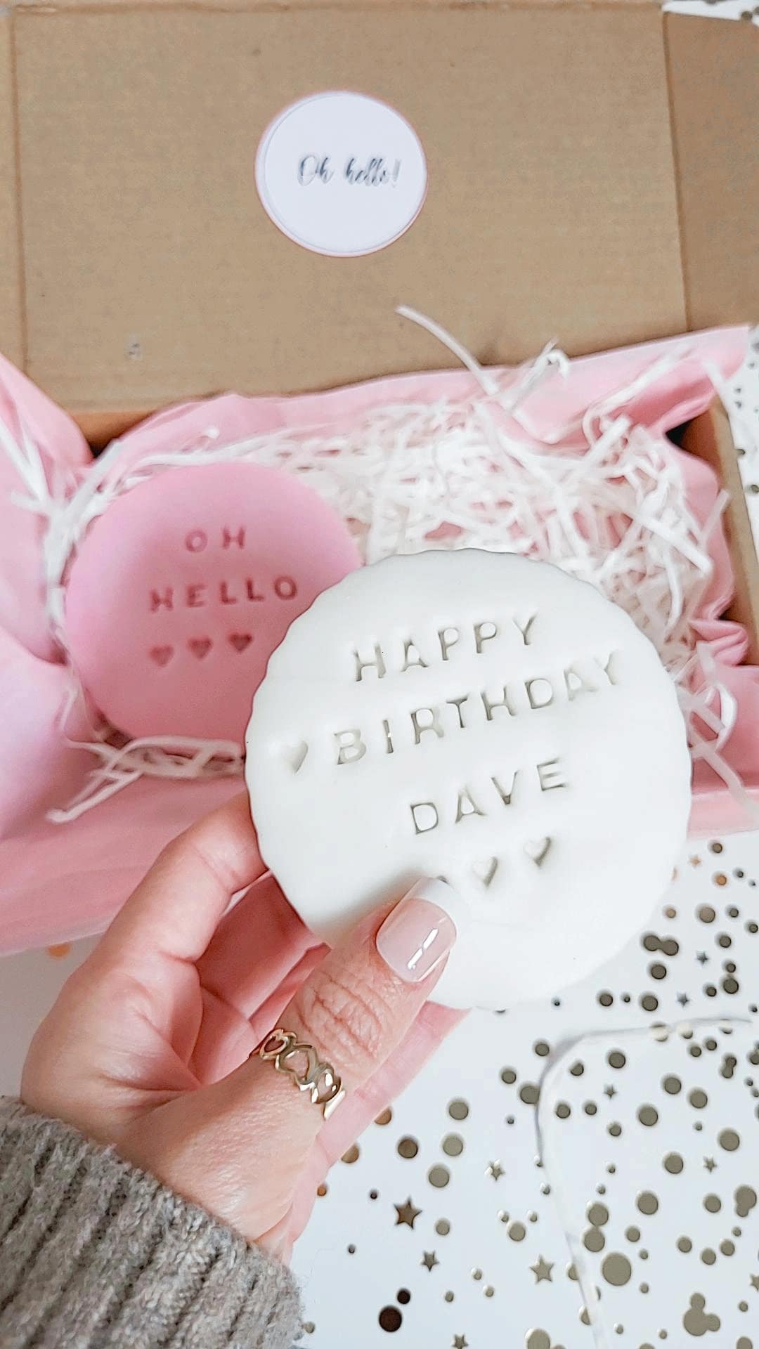 Personalized Birthday Biscuit: Handmade Cookie, Letterbox Gift - Etsy