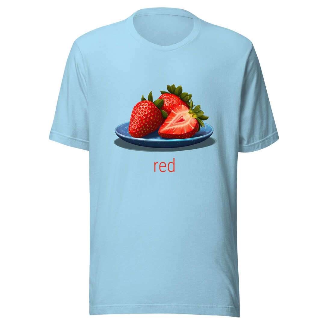 Color T-shirt - RED (blue Shirt) - Etsy