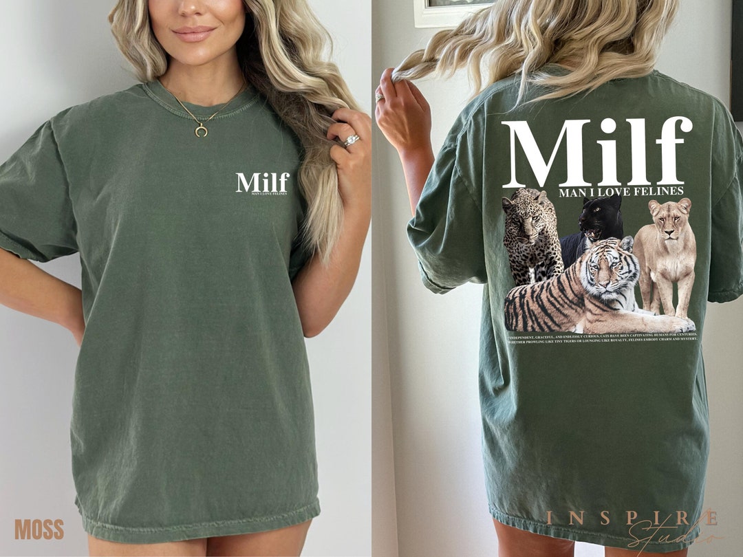 Man I Love Felines Shirt, Front and Back Funny Cat Lover T-shirt ...