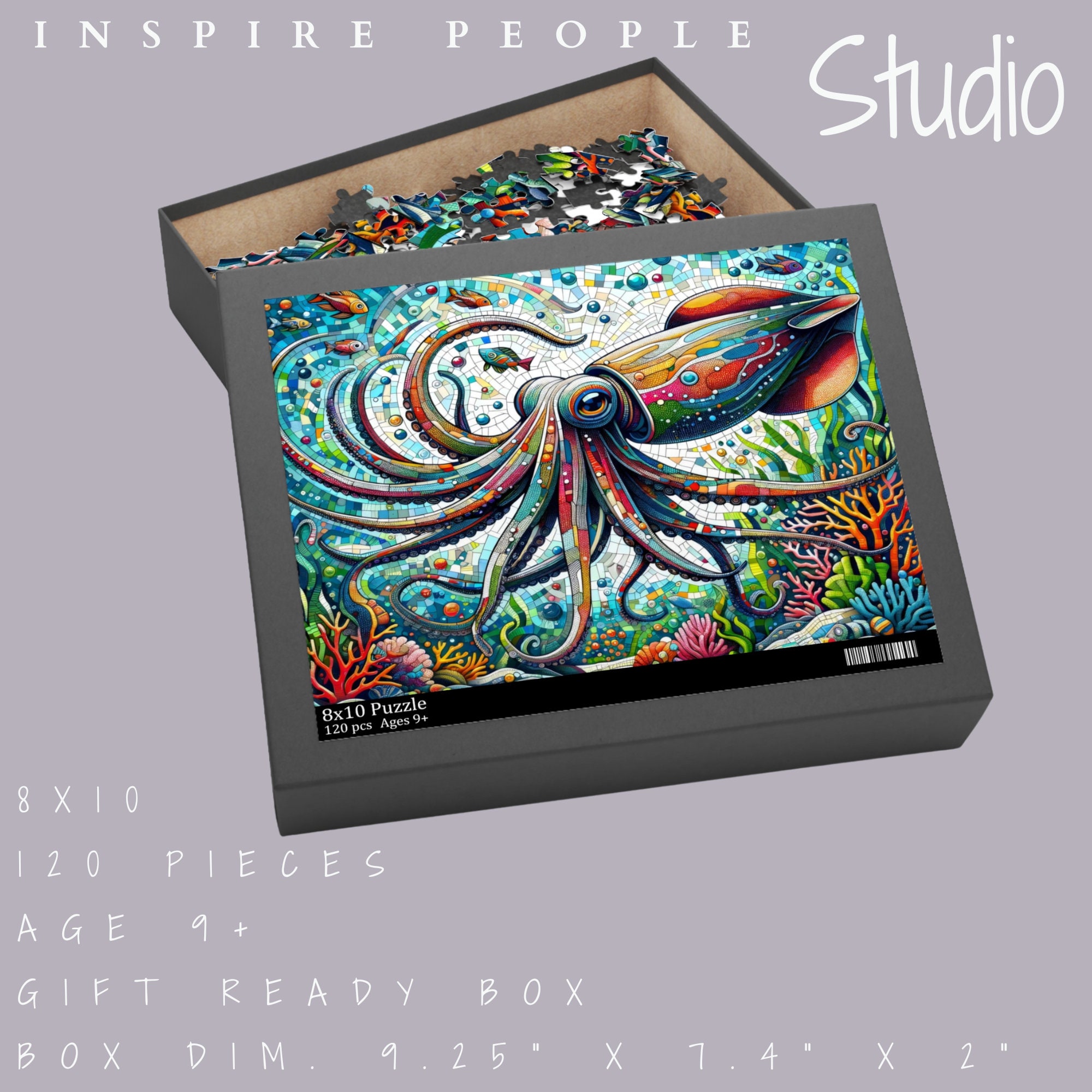 Giant Squid Puzzles Giant Squid Lover Gifts Squid Gifts Puzzle Lovers ...