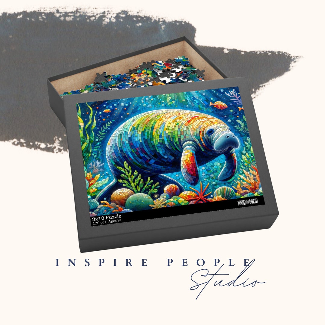 Manatee Puzzles Manatee Lover Gifts Manatee Gifts Puzzle Lovers Gift ...