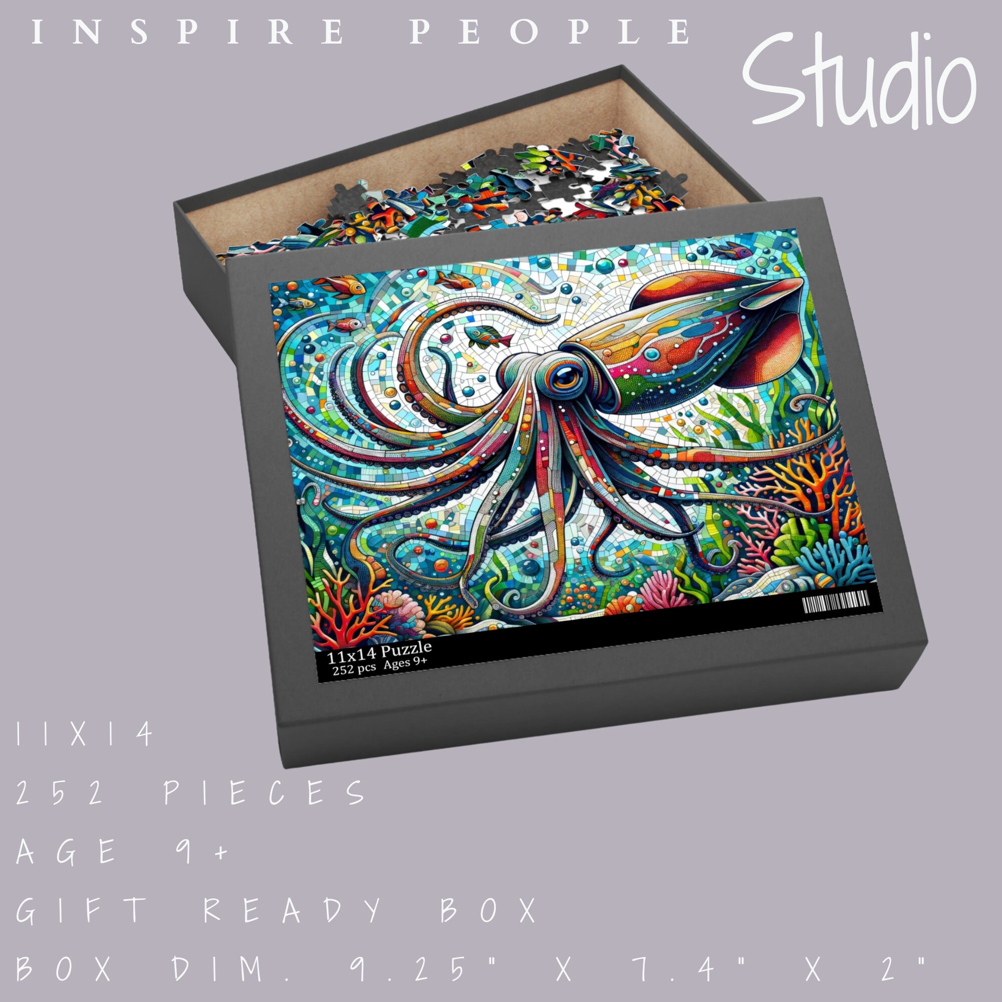 Giant Squid Puzzles Giant Squid Lover Gifts Squid Gifts Puzzle Lovers ...