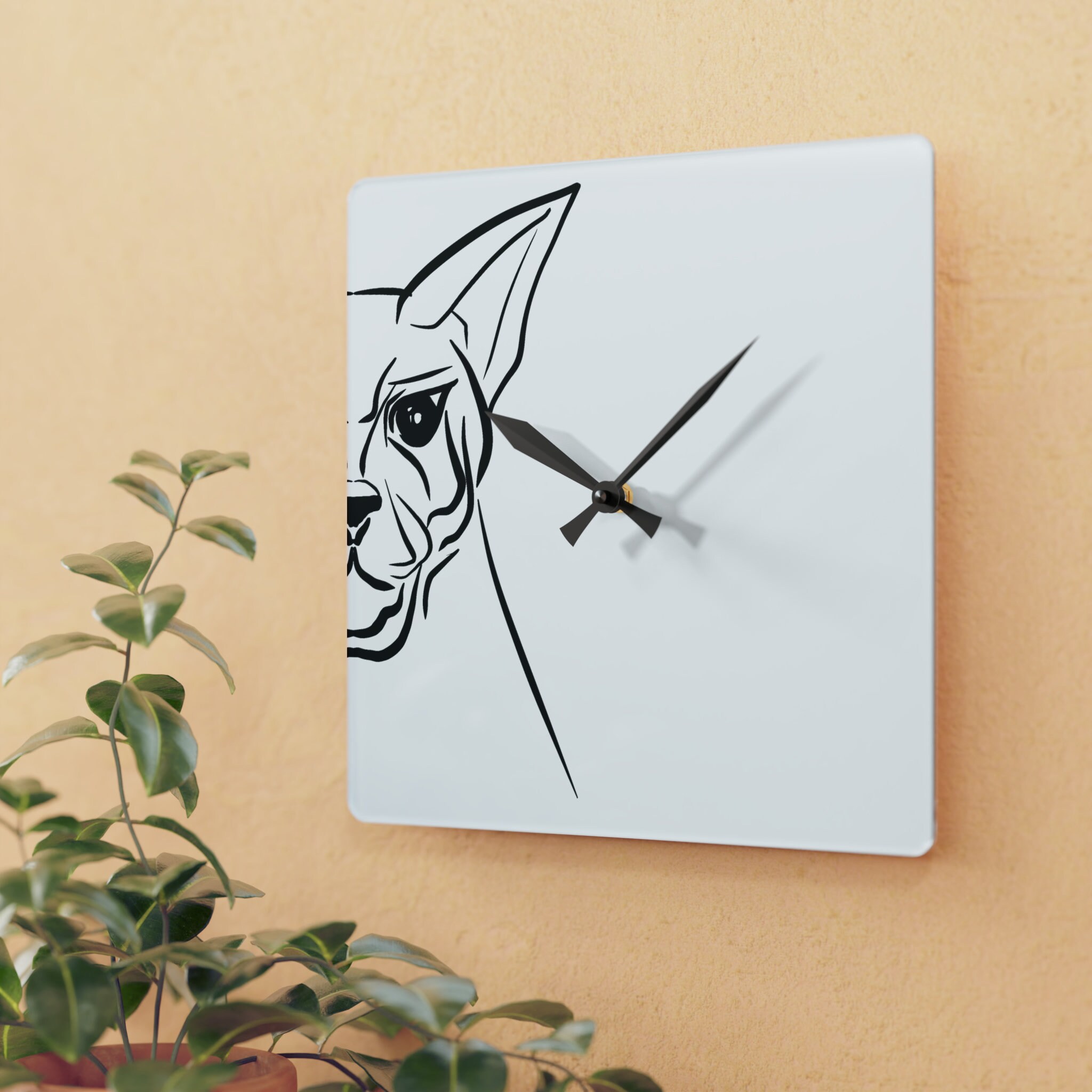 Dog Wall Clock Stylish Pup-themed Wall Clock Contemporary Design ...