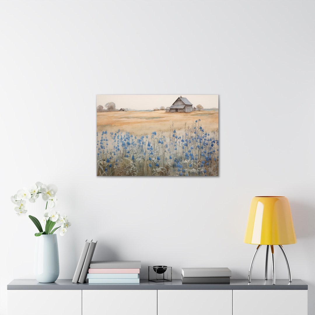 Vintage Impressionist Landscape Wall Art, Museum Canvas Print, Natural ...