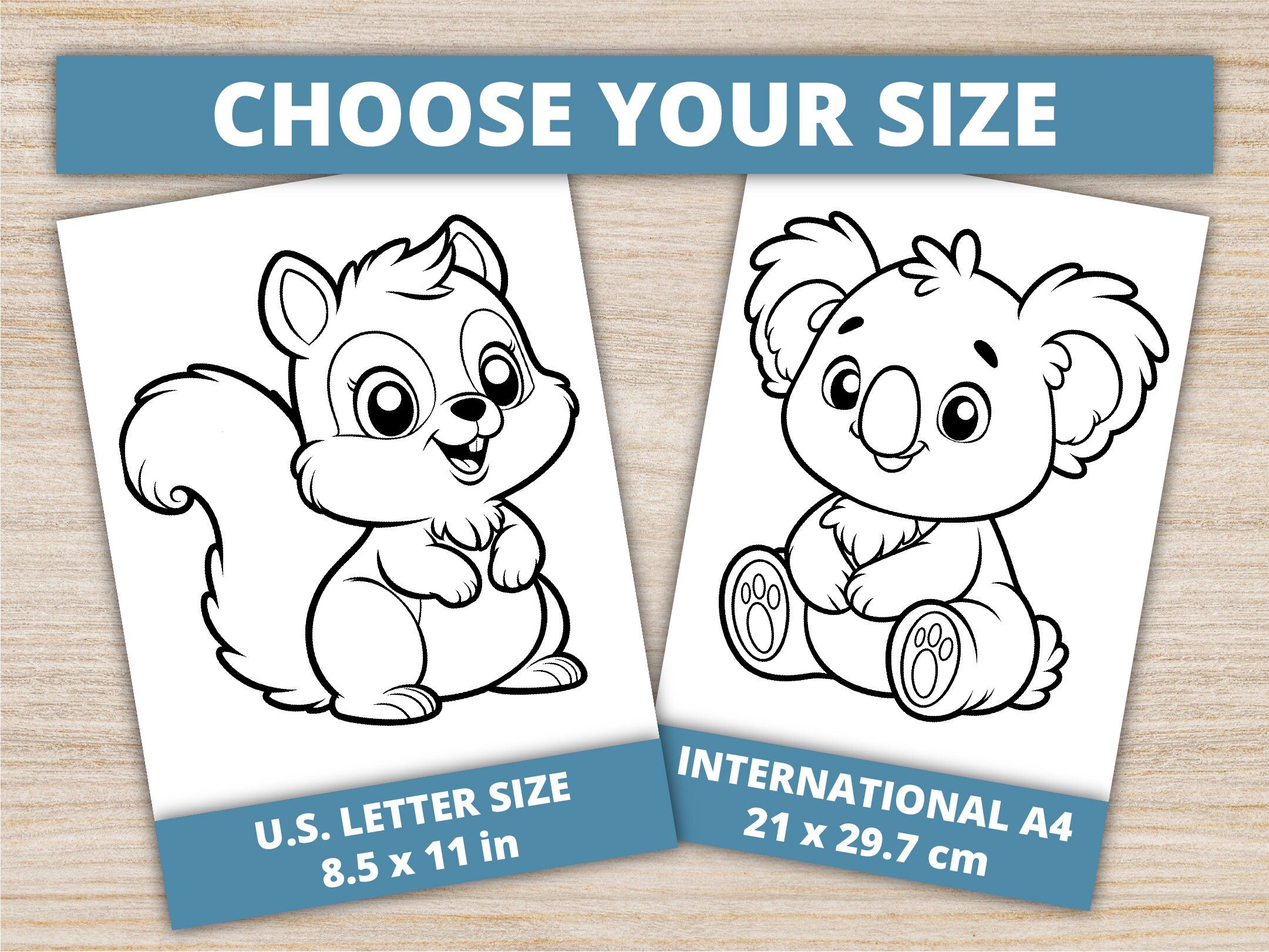 60 Animals Coloring Pages Activity for Kids Preschoolers Toddlers ...