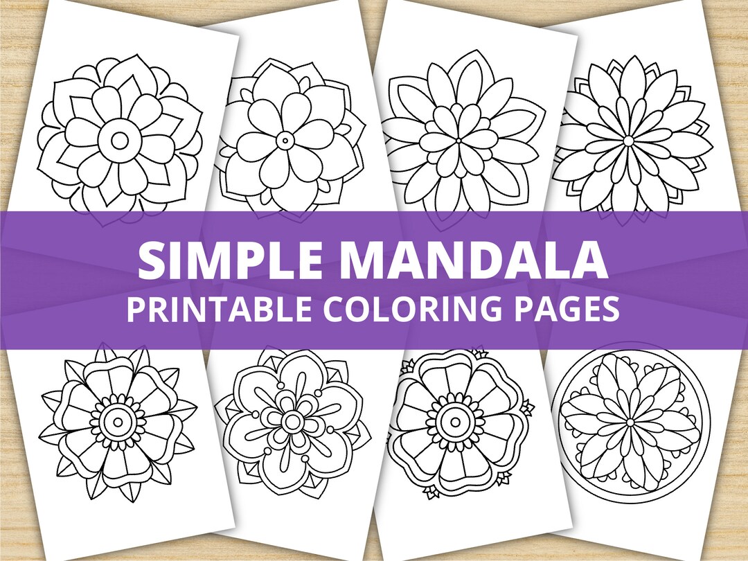 90 Simple Mandala Coloring Pages Activity for Kids Preschoolers ...