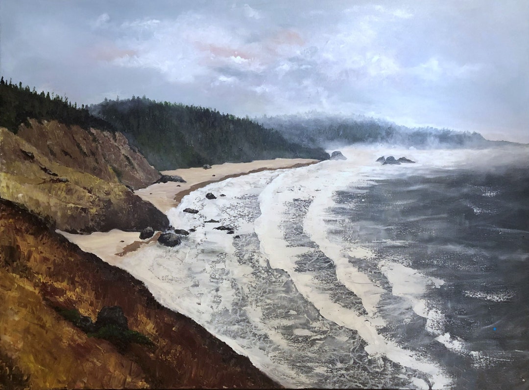 Pacific Ocean Beach Scene Print - Etsy