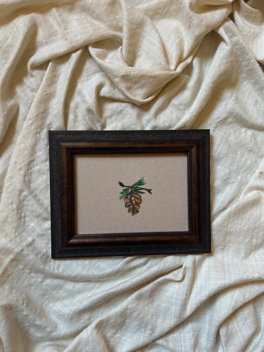 PINE CONE Art Pine Cone Painting Christmas Gifts Ideas Holiday Art Work ...