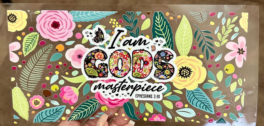 I Am Gods Masterpiece -UV Wrap - Etsy