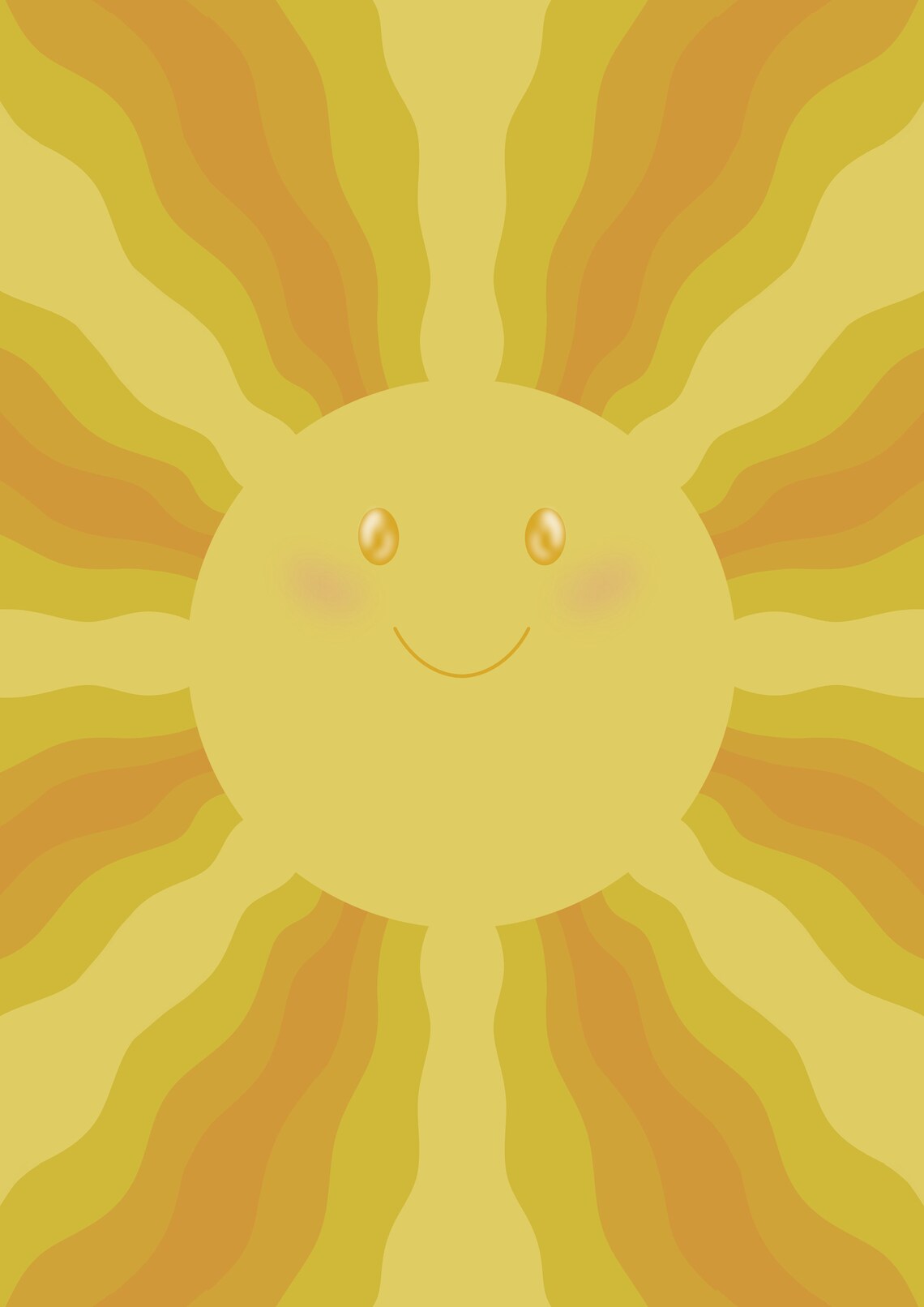 Smiley Sun Nursery Print - Etsy