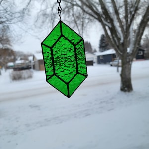 Stained Glass Zelda Rupee - Etsy