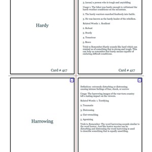 SAT Vocabulary Building Flashcards (906 Cards) - Etsy