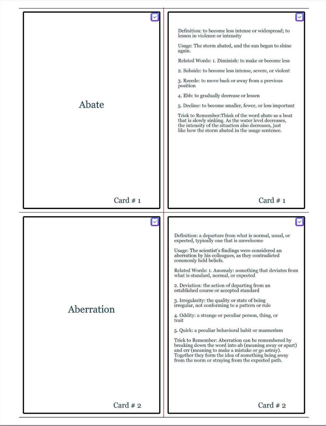 SAT Vocabulary Building Flashcards (906 Cards) - Etsy