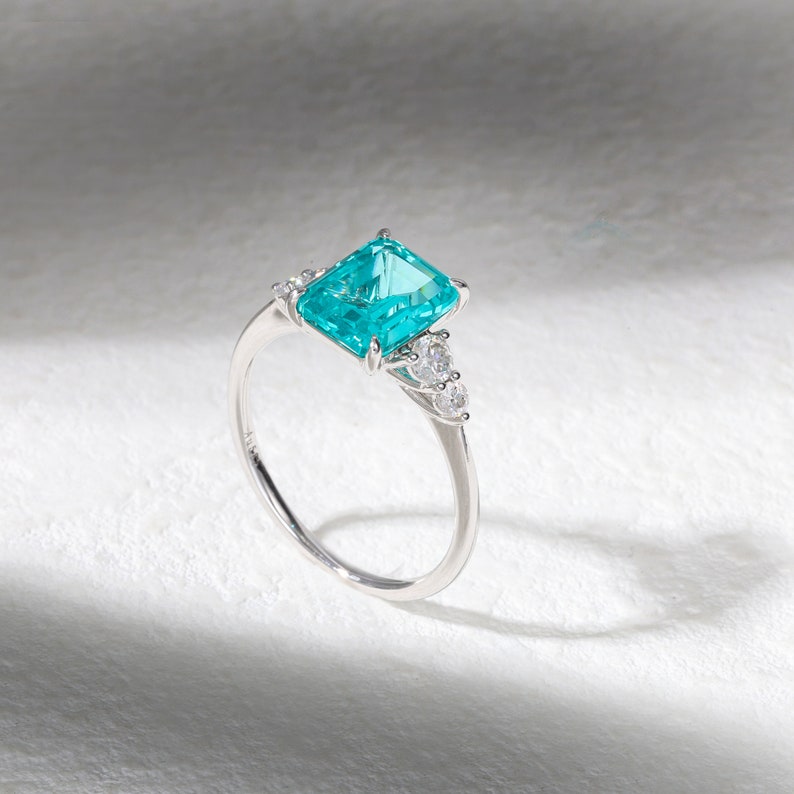 14k Solid Gold Ring,3.53ct YAG Yttrium Aluminium Garnet, Paraiba Color ...