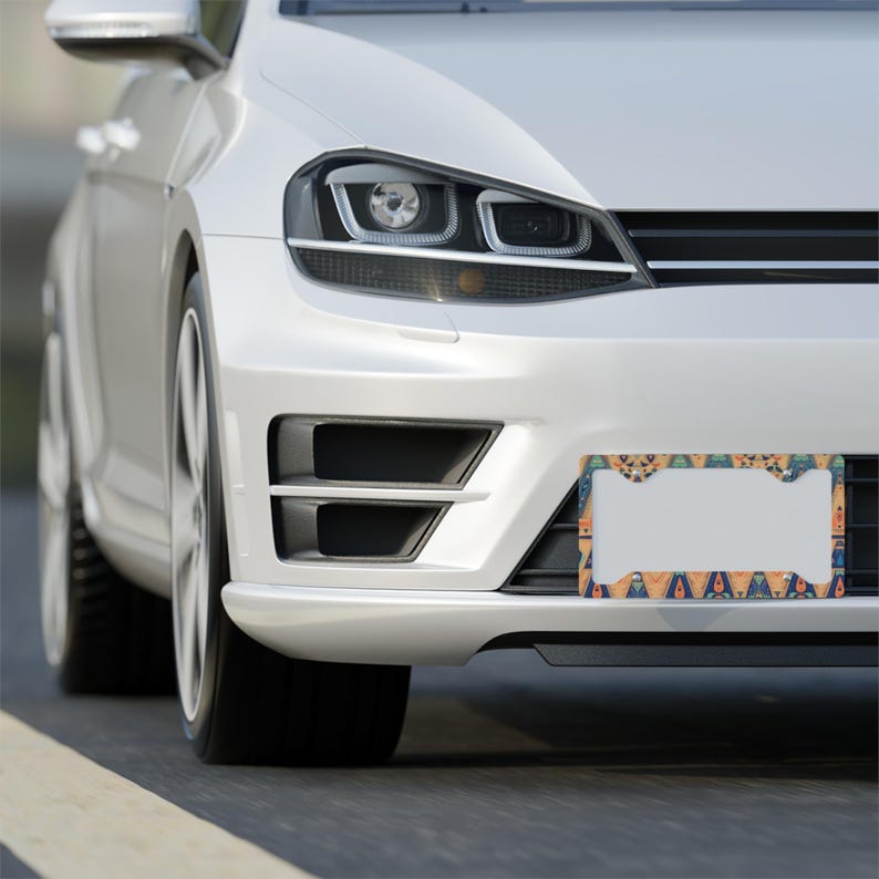 Egyptian Hieroglyph Metal License Plate Frame | Tribal Geometric ...