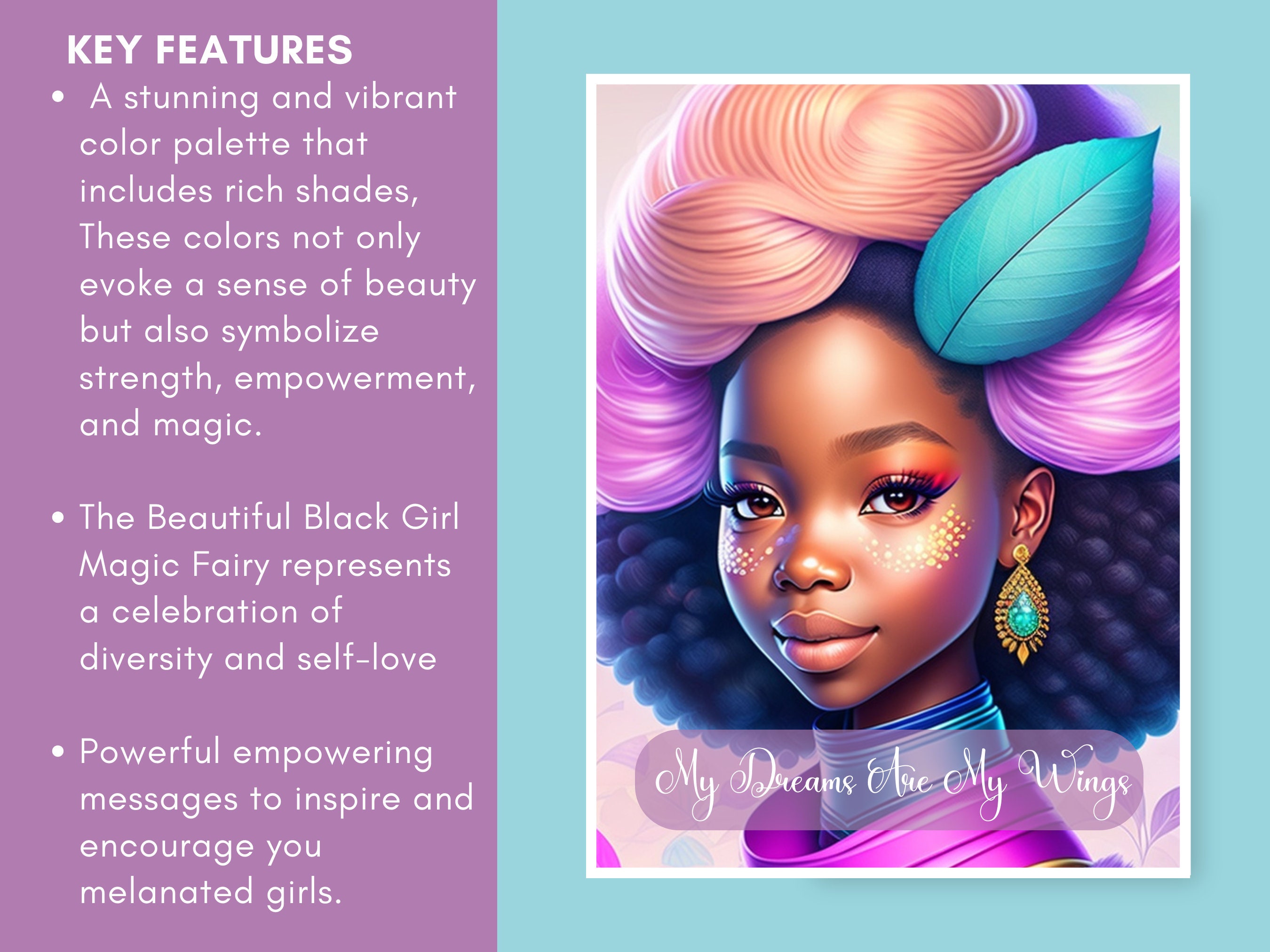 Fairy Affirmation Cards Printable African American Fairy BGM ...