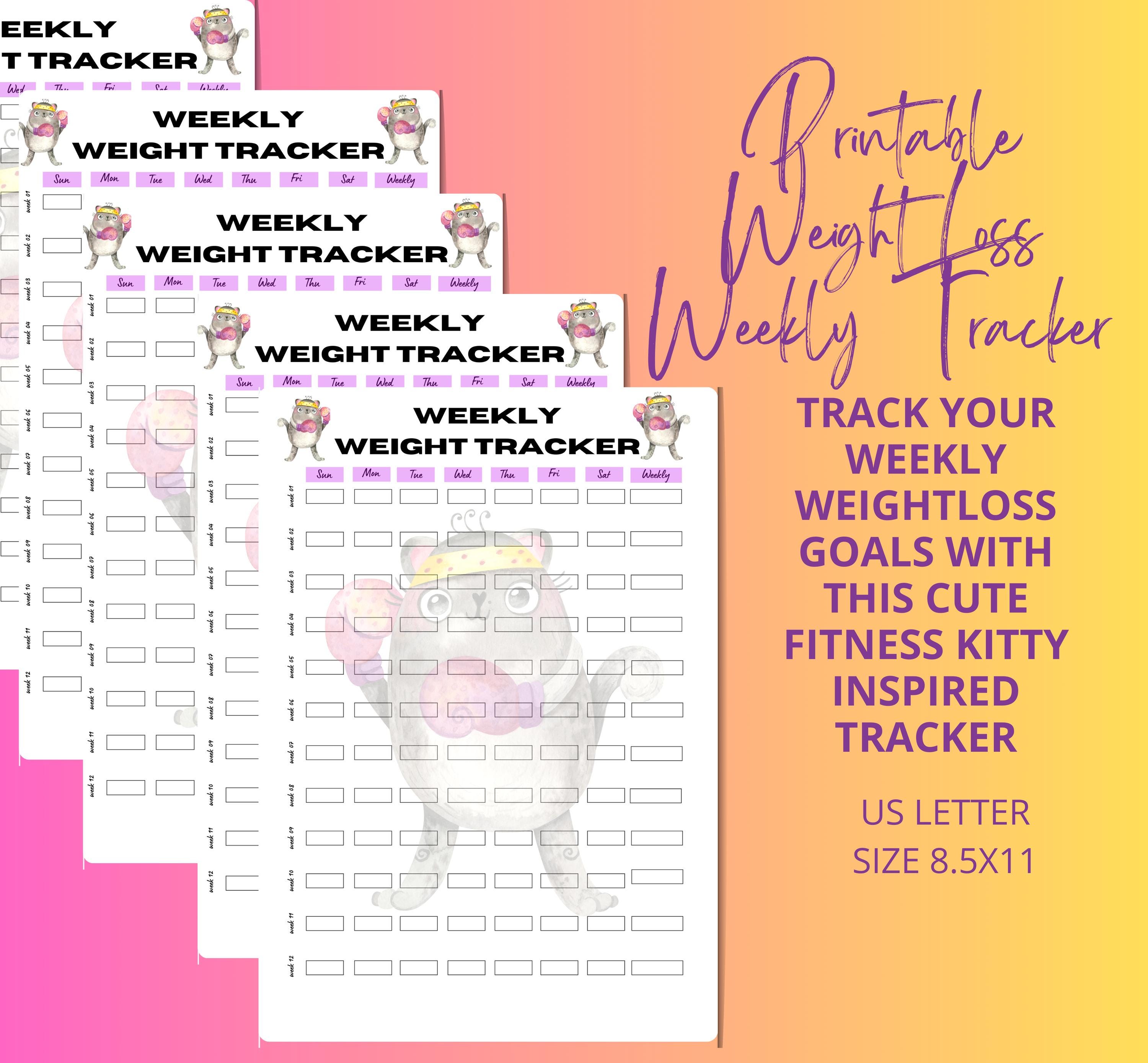 Printable Fitness Tracker PDF Daily Workout Log Exercise Planner Gym ...