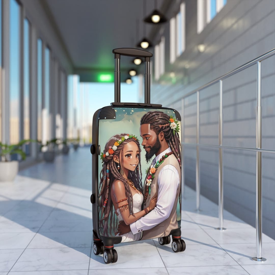 Suitcase Wedding Design Couple Suitcase Travel Boho Honeymoon Couple ...