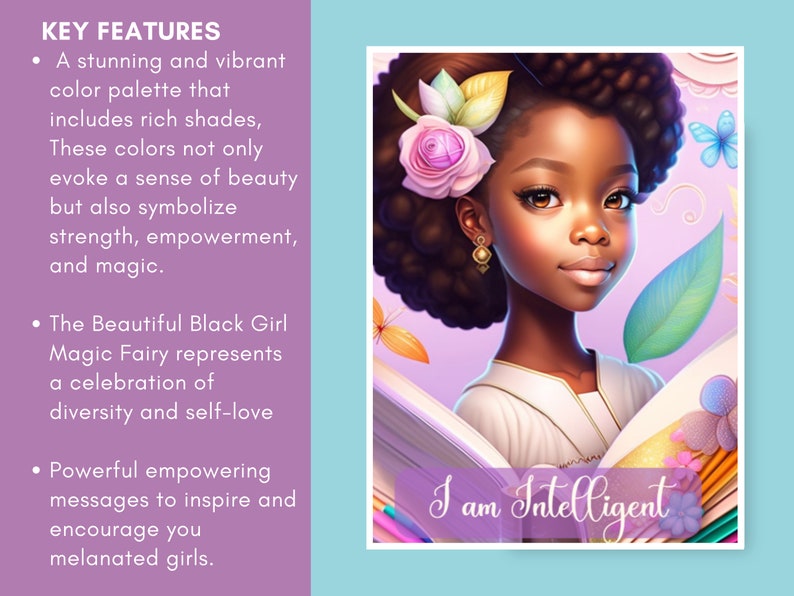 Fairy Affirmation Cards Printable African American Fairy BGM ...