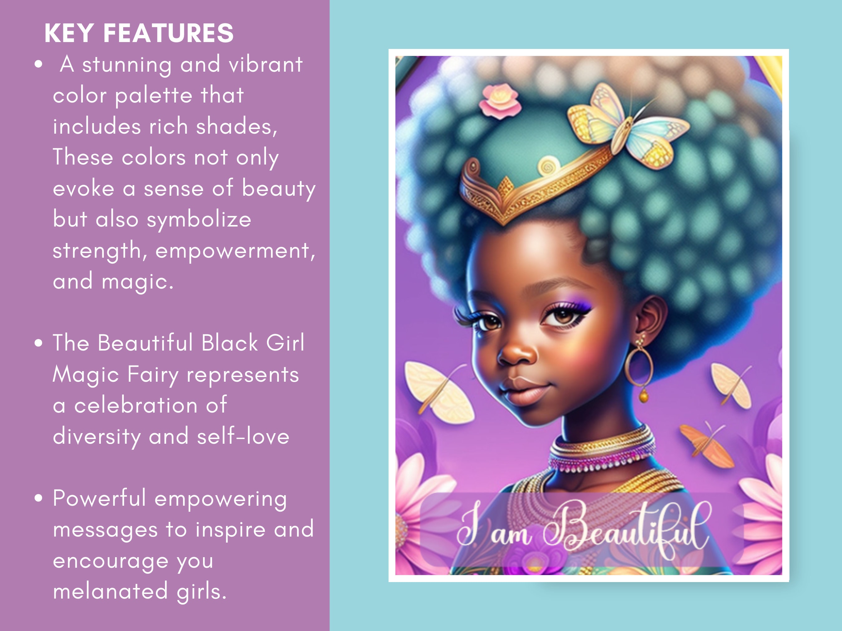 Fairy Affirmation Cards Printable African American Fairy BGM ...