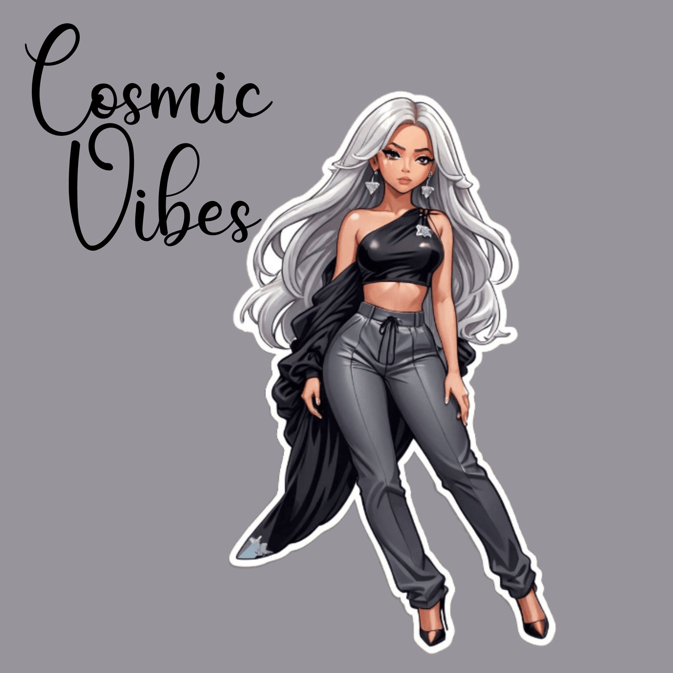 Fashion Doll Sticker for Laptop Decal for Fashionista Sticker for Her ...