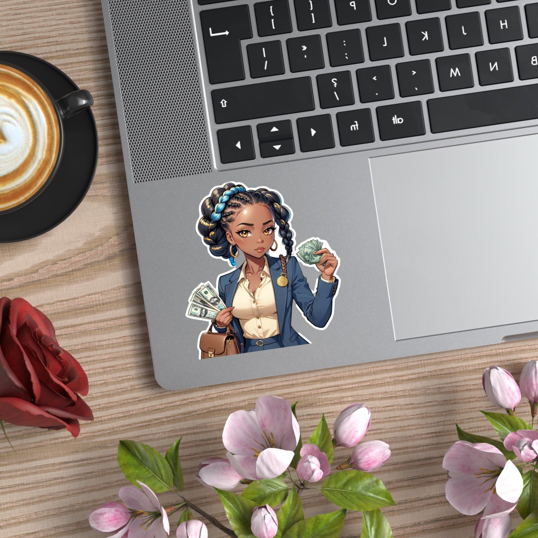Black Boss Lady Sticker: Empowering Afrocentric Decal (PNG & JPG) - Etsy