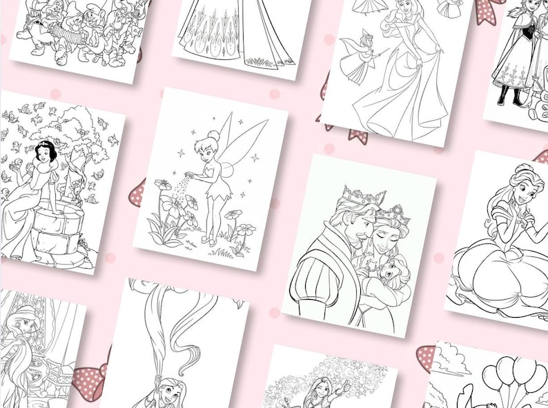 Princess 50 Coloring Pages for Kids - Girls Coloring - Printable ...