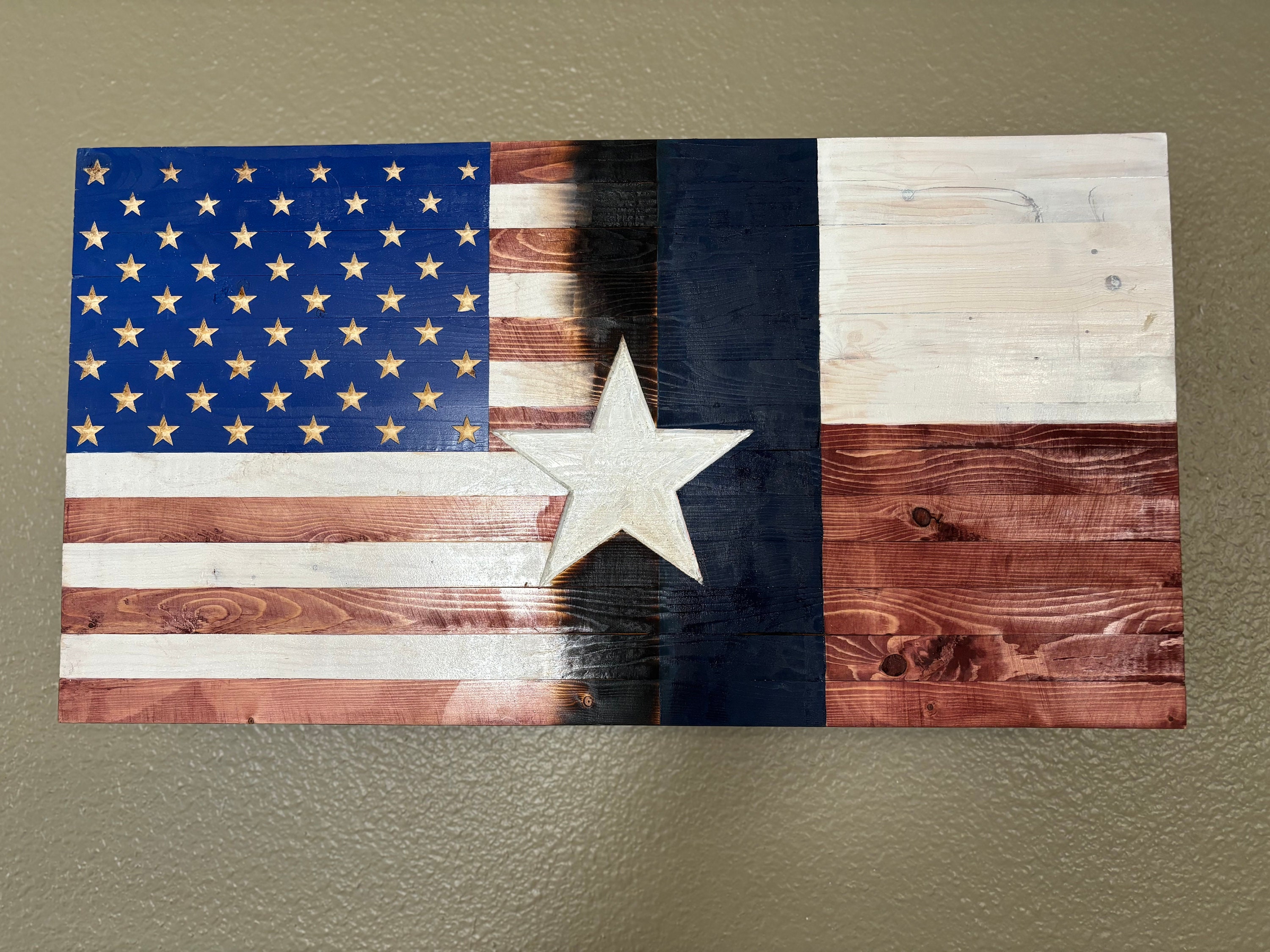 Handcrafted Wooden Texas Flag Rustic Home Decor With Hidden Storage - Etsy