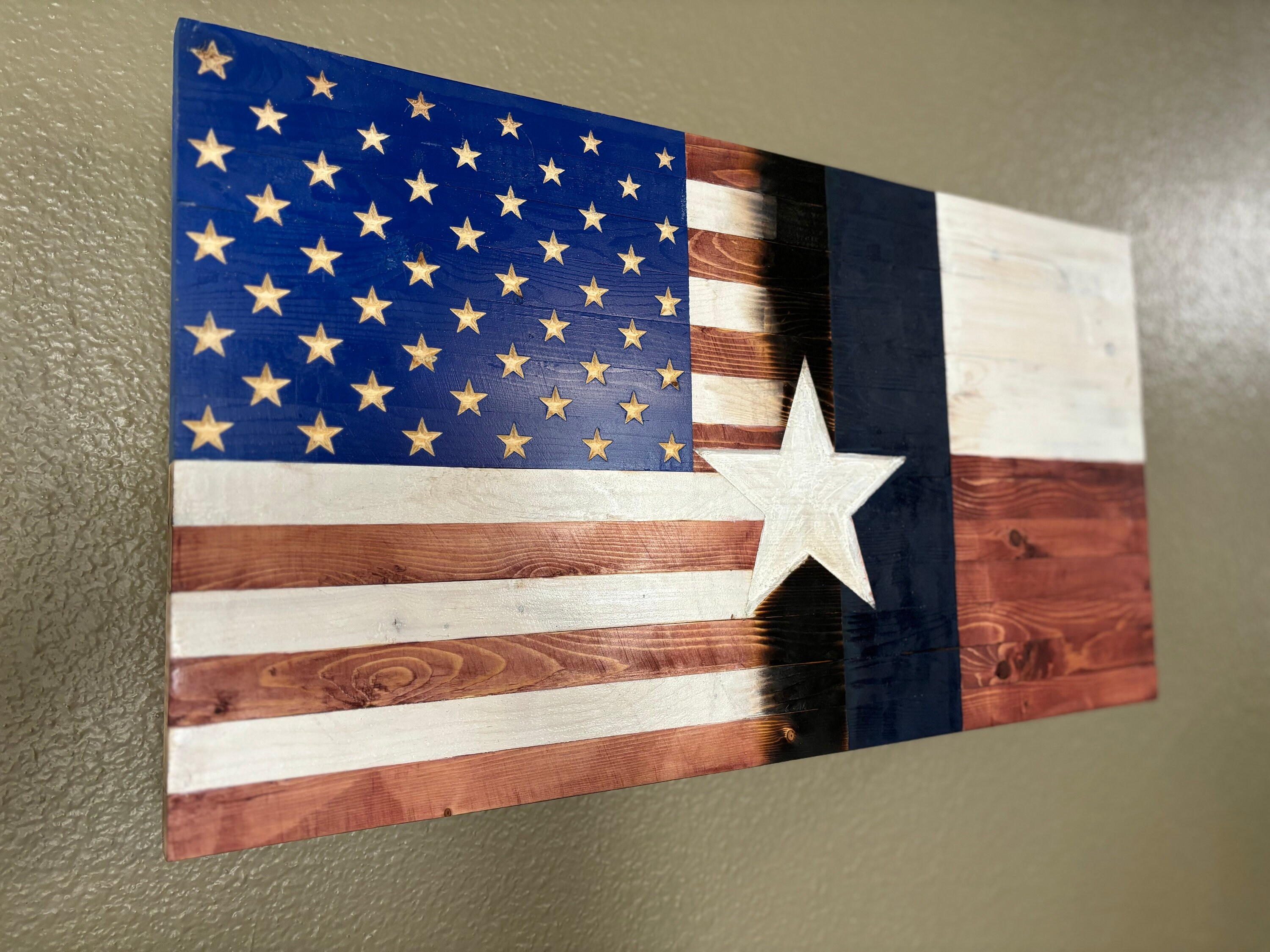 Handcrafted Wooden Texas Flag Rustic Home Decor With Hidden Storage - Etsy