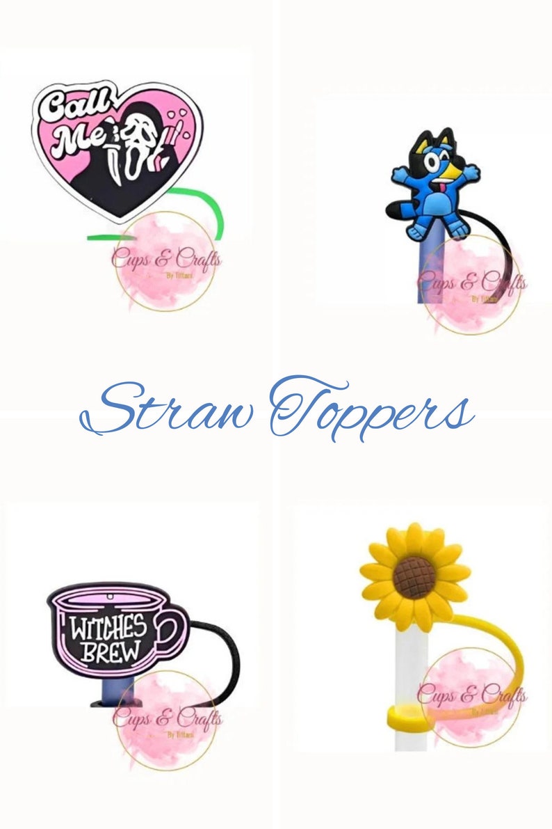 Fun Straw Toppers - Etsy