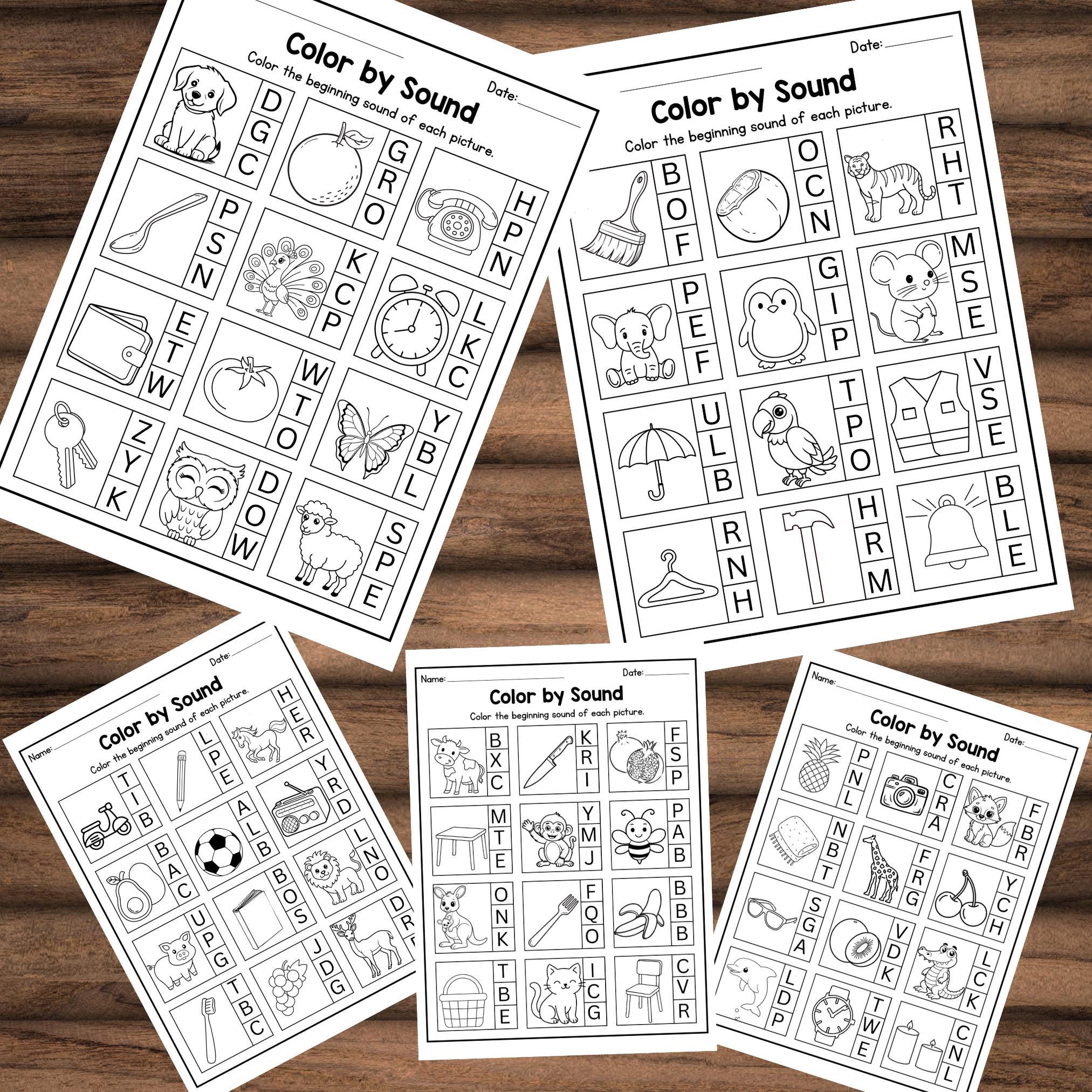 10 Printable Beginning Sounds Worksheets | Preschool & Kindergarten ...