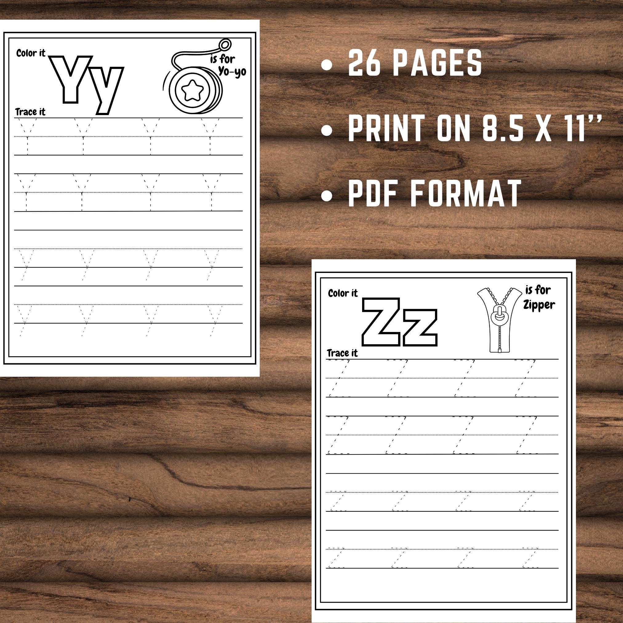 26 ABC Phonics Tracing and Coloring | Preschool & Kindergarten ...