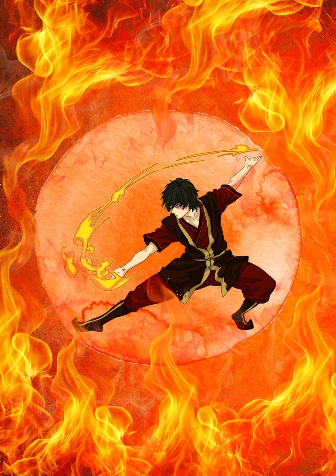 Zuko Avatar the Last Airbender, Fire Bending, Fire, Wall Art - Etsy