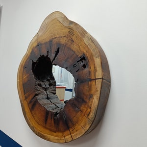 Tree Slice Log Mirror Live Edge Wood Rustic Mulberry Wood From a Tree ...