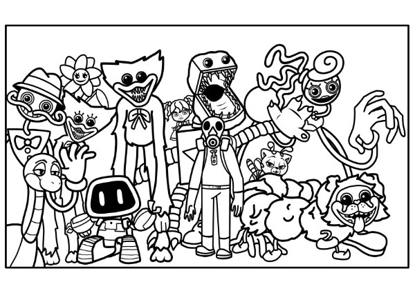 Poppy Playtime 3 Ausmalbilder 2 ZIP 4 PNG und 4 PDF A4 Format. - Etsy.de