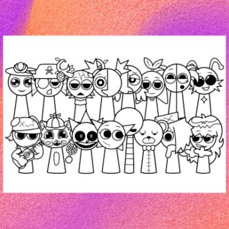 Sprunki Phase 1 Coloring - Etsy