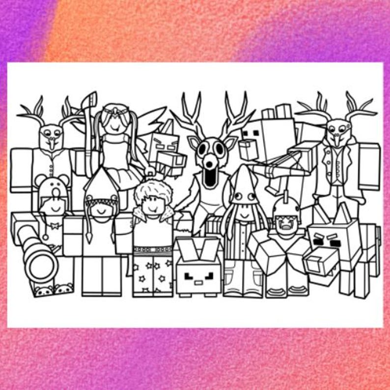 99 Nights Coloring Page 1 PNG and 1 PDF A4 Size / Digital Download - Etsy