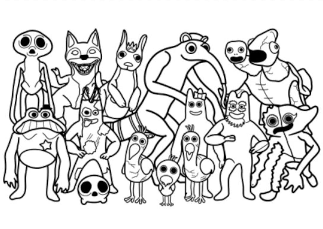 Garten of Banban 8 Coloring Page PNG and PDF A4 Size - Etsy Canada