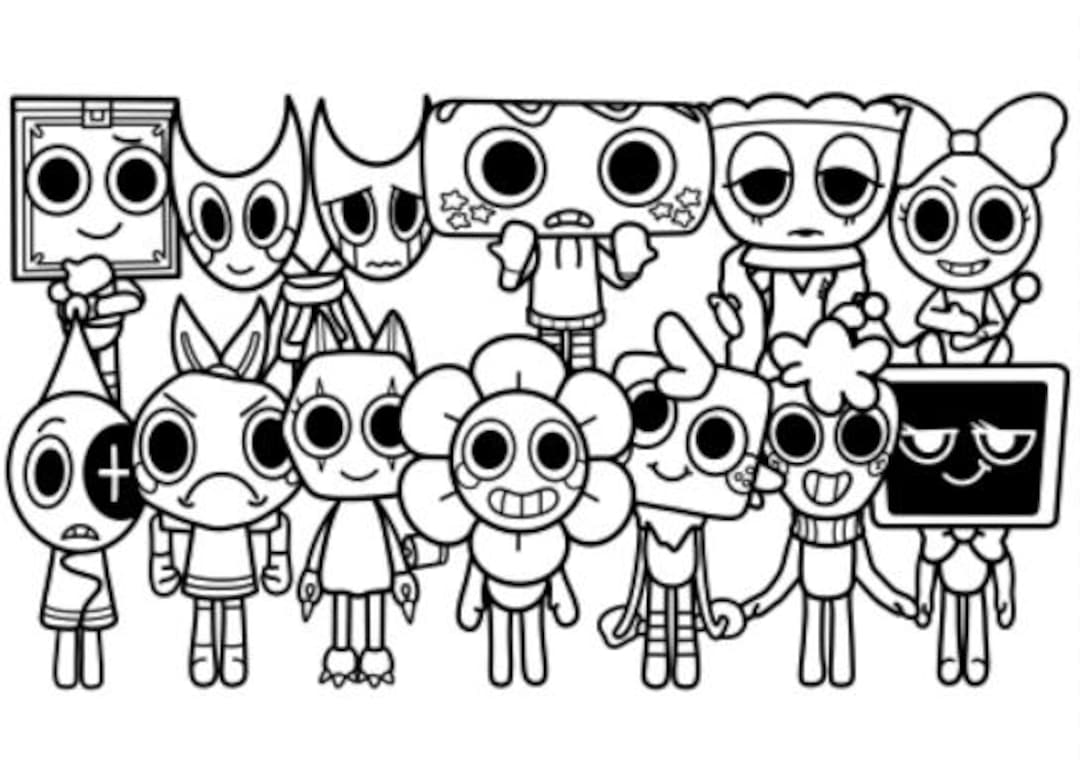 Dandy's World Coloring Page 1 PNG and 1 PDF A4 Size for Personal Use ...