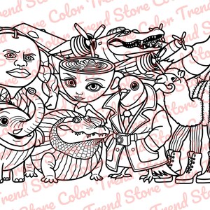 Italian Brainrot Animals Coloring Page 1 PNG and 1 PDF A4 Size ...