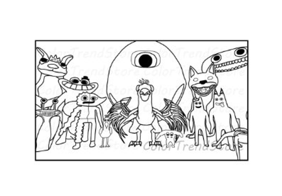Garten of Banban Coloring Page PNG and PDF A4 Size for Personal Use ...