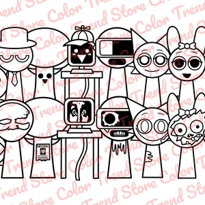 Sprunky Coloring Page 1 PNG and 1 PDF A4 Size for Personal Use Only ...