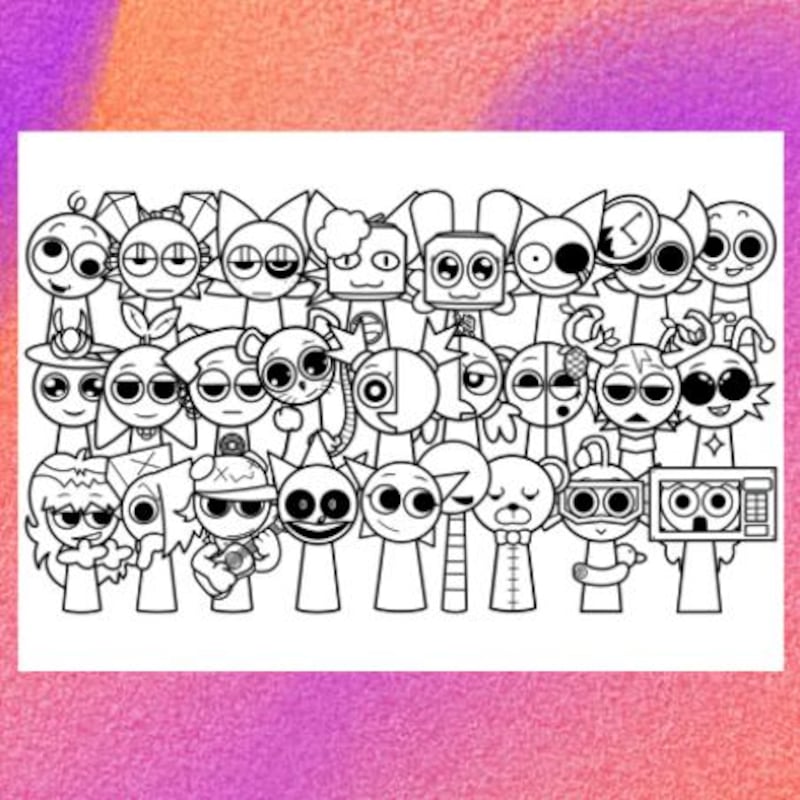 Sprunki Paper Craft - Etsy